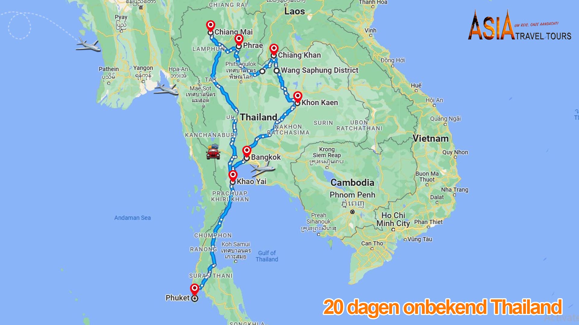 Asia Travel Tours - 20 dagen Onbekend Thailand