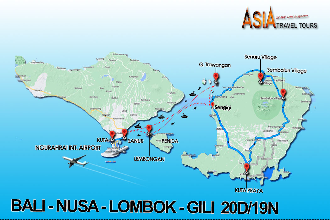 Asia Travel Tours - 20 dagen Bali - Nusa - Lombok - Gili